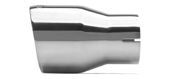 304 Polished Stainless Steel Tip - Double Wall - Inlet Dia.: 2.75 ...